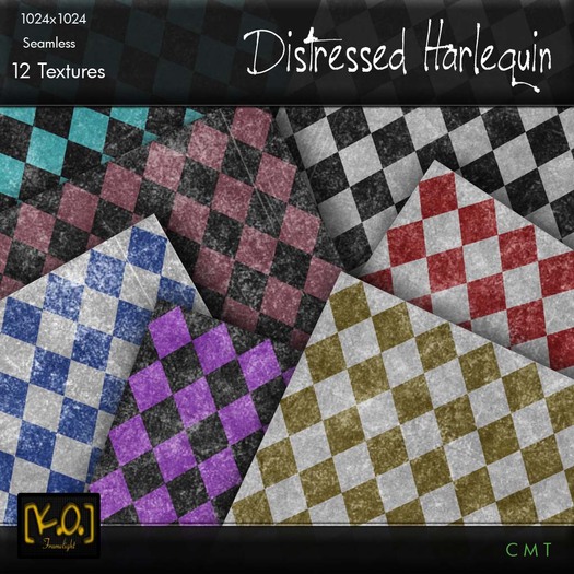 Second Life Marketplace - [K.O] - Distressed Harlequin - Seamless Fabrics